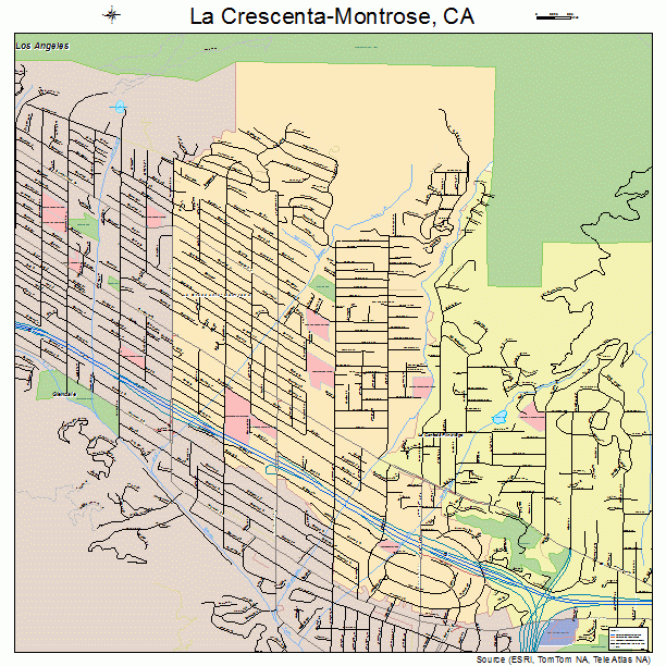 La Crescenta Montrose California Street Map 0639045 La Crescenta Montrose California Street Map 0639045