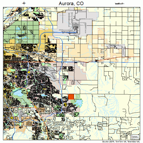 Aurora Colorado Street Map 0804000