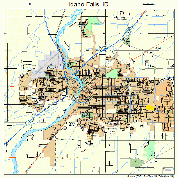 Idaho Falls Idaho Street Map 1639700 Idaho Falls Idaho Street Map 1639700