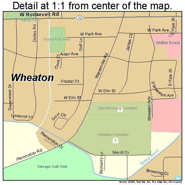 Wheaton Illinois Street Map 1781048 Wheaton Illinois Street Map 1781048