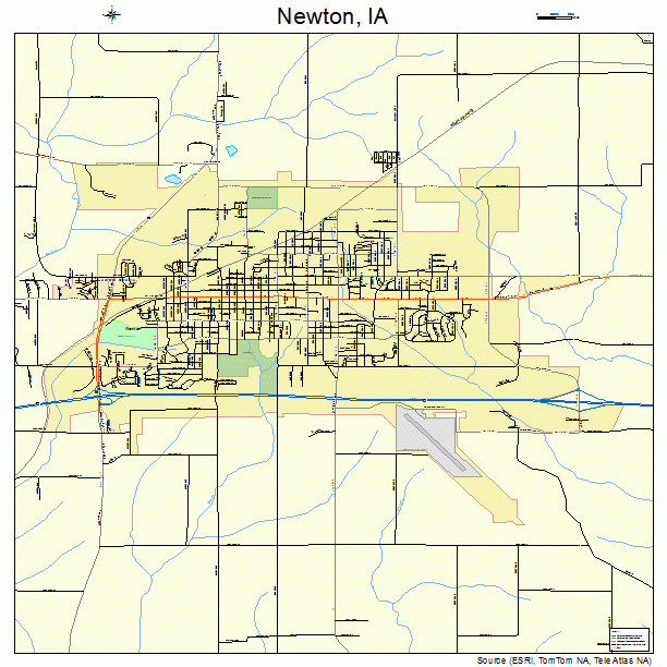 Newton Iowa Street Map 1956505