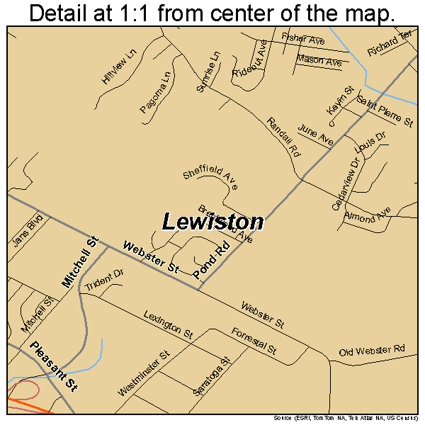 Lewiston Maine Street Map 2338740 Lewiston Maine Street Map 2338740