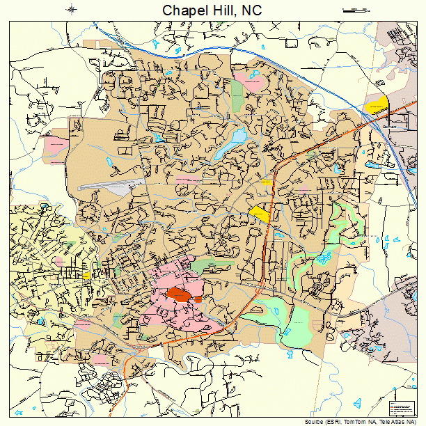 Chapel Hill North Carolina Street Map 3711800