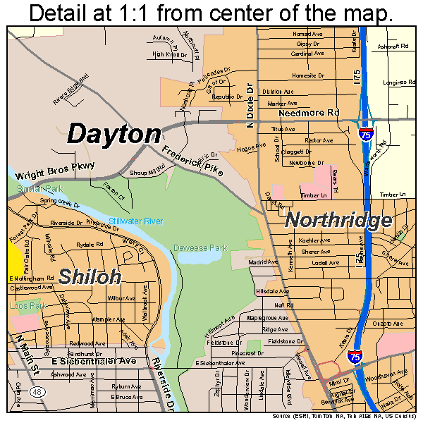 Dayton Ohio Street Map 3921000 Dayton Ohio Street Map 3921000
