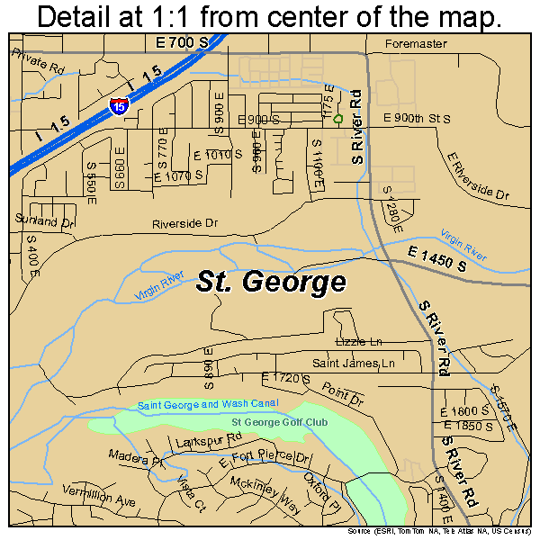 St. George Utah Street Map 4965330 St. George Utah Street Map 4965330