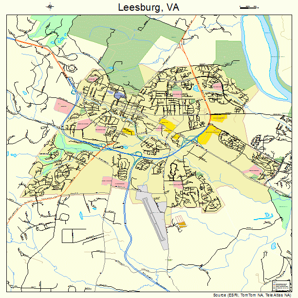 Leesburg Virginia Street Map 5144984 Leesburg Virginia Street Map 5144984