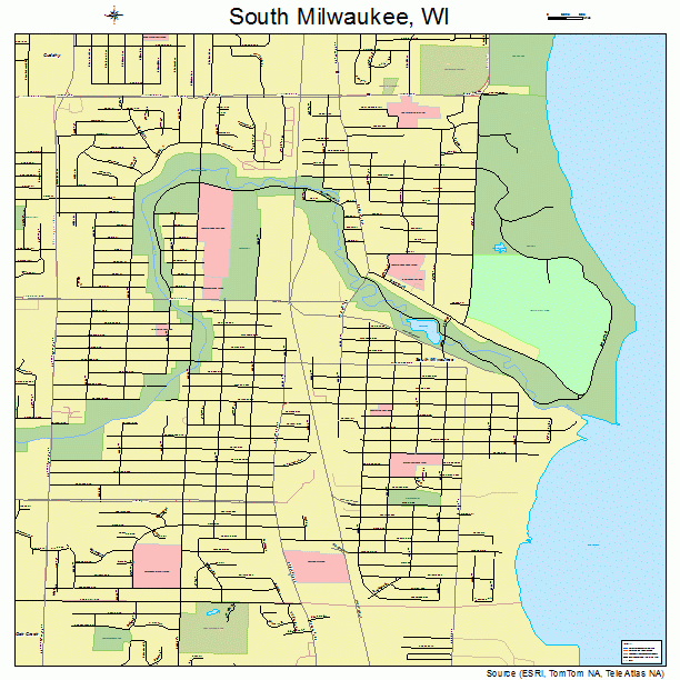 South Milwaukee Wisconsin Street Map 5575125 South Milwaukee Wisconsin Street Map 5575125