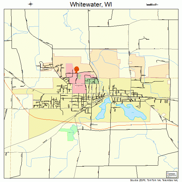 Whitewater Wisconsin Street Map 5586925