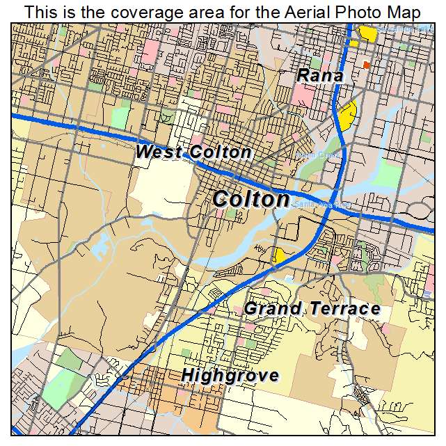 Aerial Photography Map Of Colton CA California Aerial Photography Map Of Colton CA California