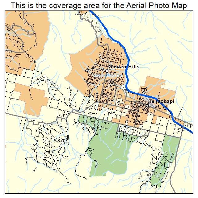 Aerial Photography Map Of Tehachapi CA California Aerial Photography Map Of Tehachapi CA California