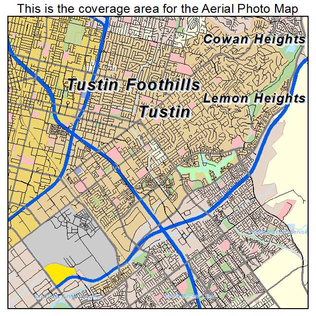 Aerial Photography Map Of Tustin CA California Aerial Photography Map Of Tustin CA California