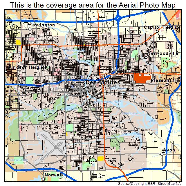 Aerial Photography Map Of Des Moines IA Iowa Aerial Photography Map Of Des Moines IA Iowa