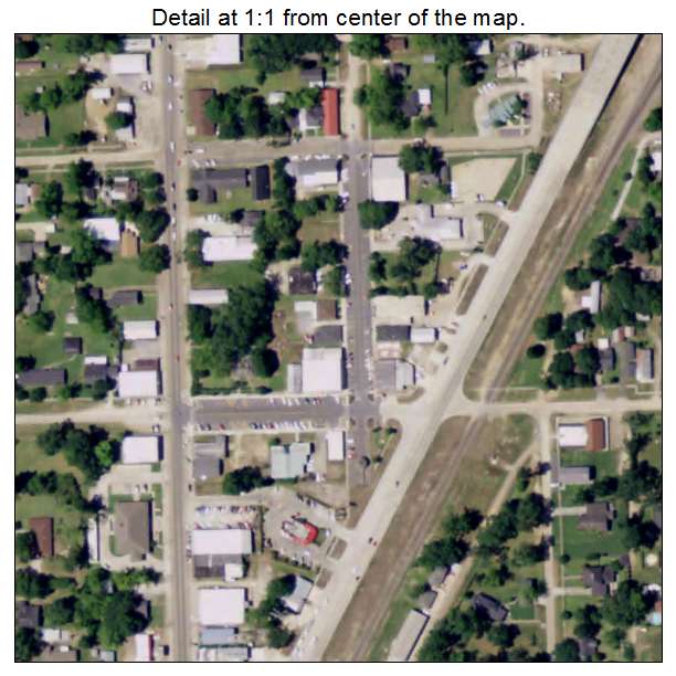 Aerial Photography Map Of Kinder LA Louisiana