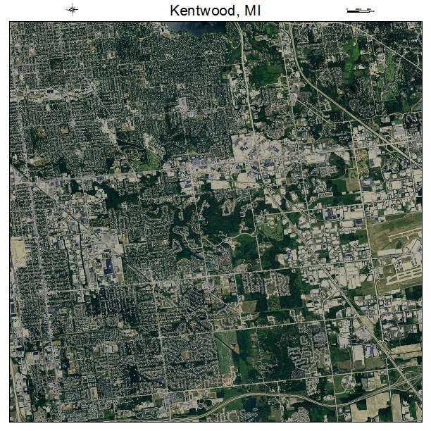 Aerial Photography Map Of Kentwood MI Michigan