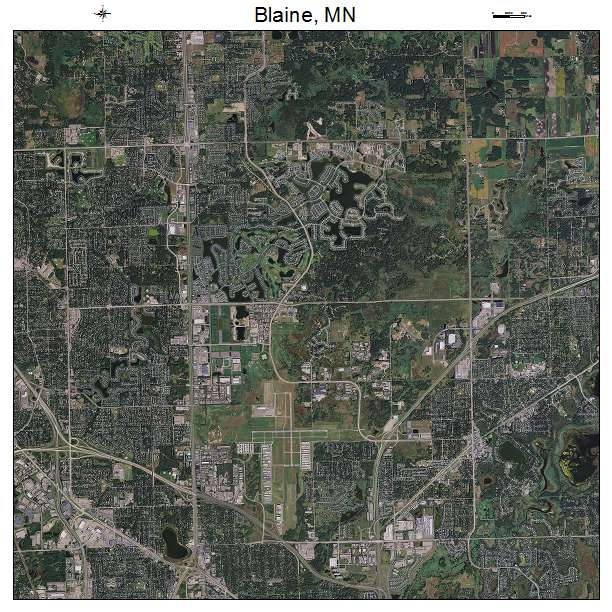 Aerial Photography Map Of Blaine MN Minnesota