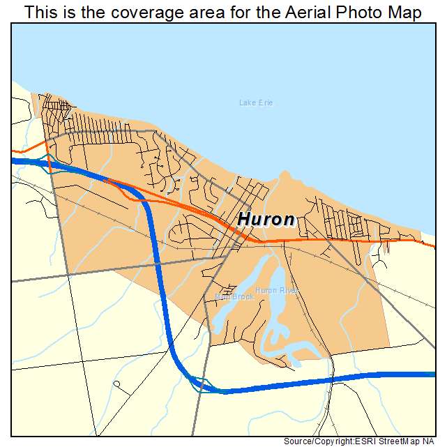 Aerial Photography Map Of Huron OH Ohio