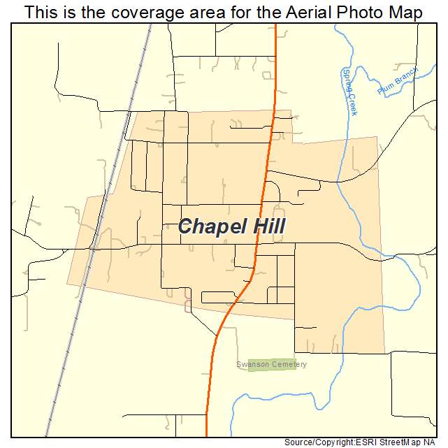 Aerial Photography Map Of Chapel Hill TN Tennessee