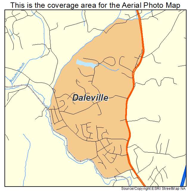 Aerial Photography Map Of Daleville VA Virginia