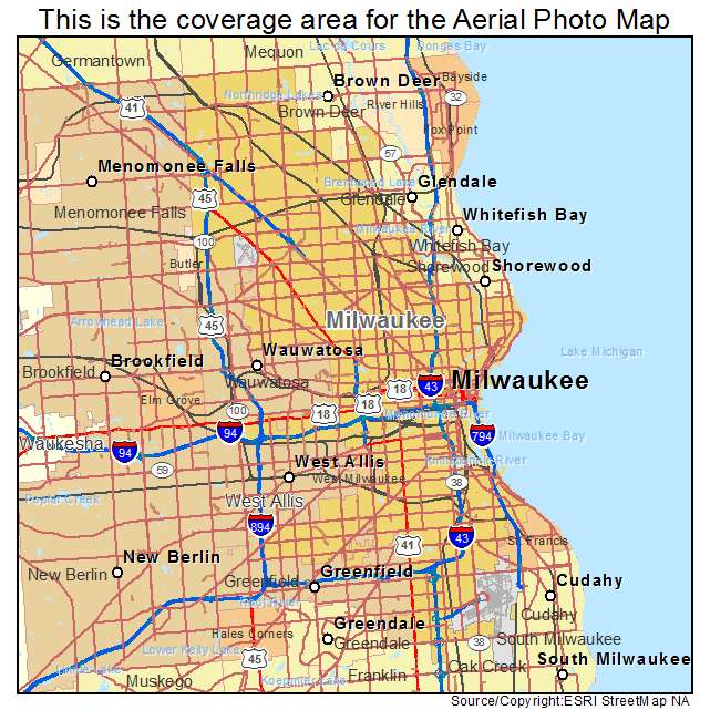 Aerial Photography Map Of Milwaukee WI Wisconsin Aerial Photography Map Of Milwaukee WI Wisconsin