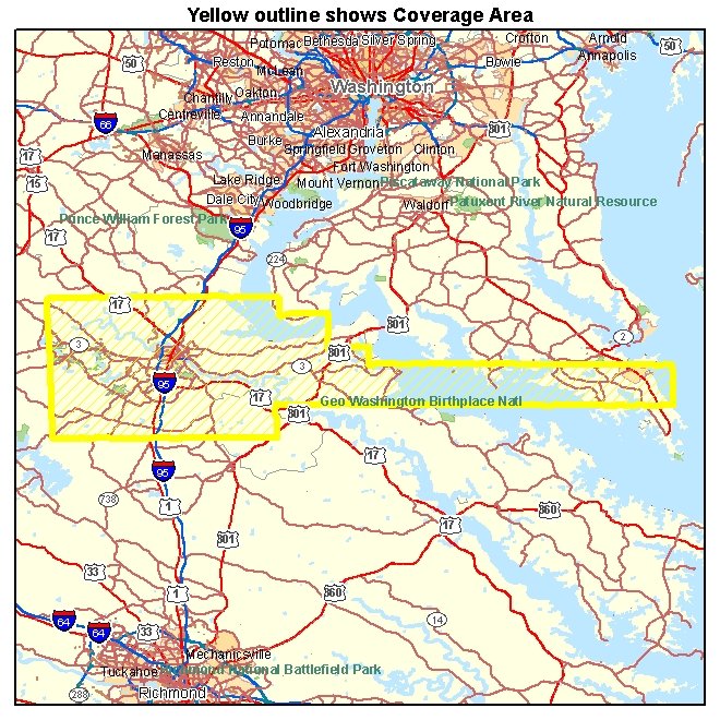 Fredericksburg VA Aerial Photography 2008 0.50 meter