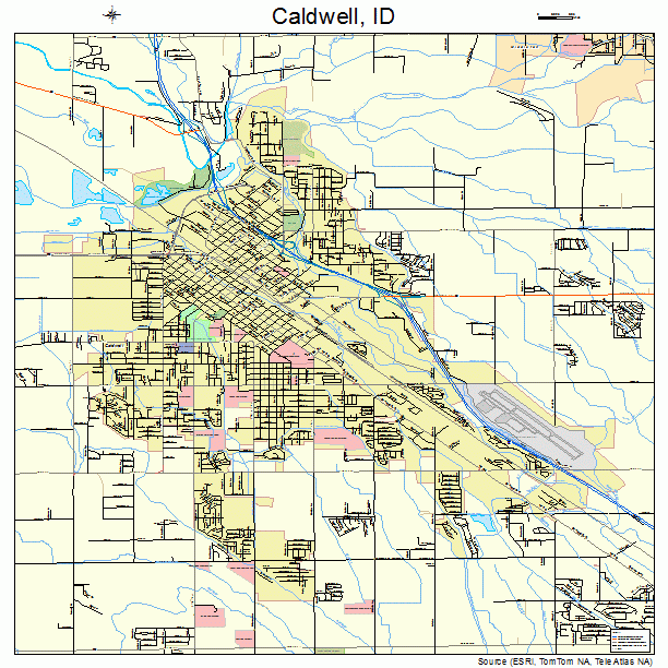 Caldwell Idaho Street Map 1612250 Caldwell Idaho Street Map 1612250