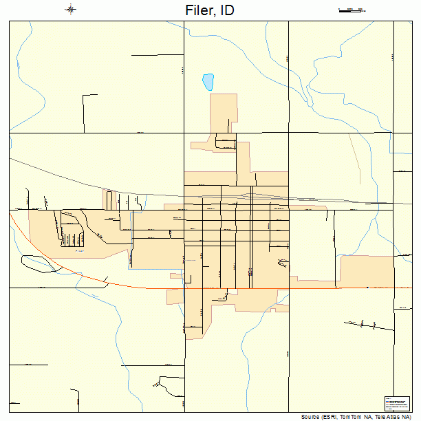 Filer Idaho Street Map 1627730
