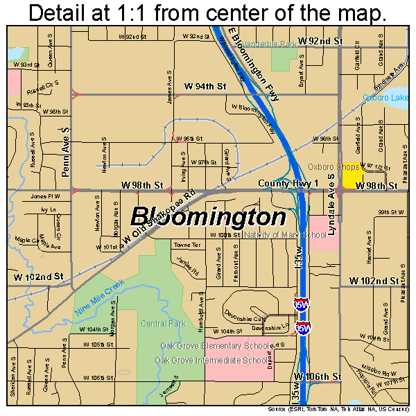 Bloomington Minnesota Street Map 2706616