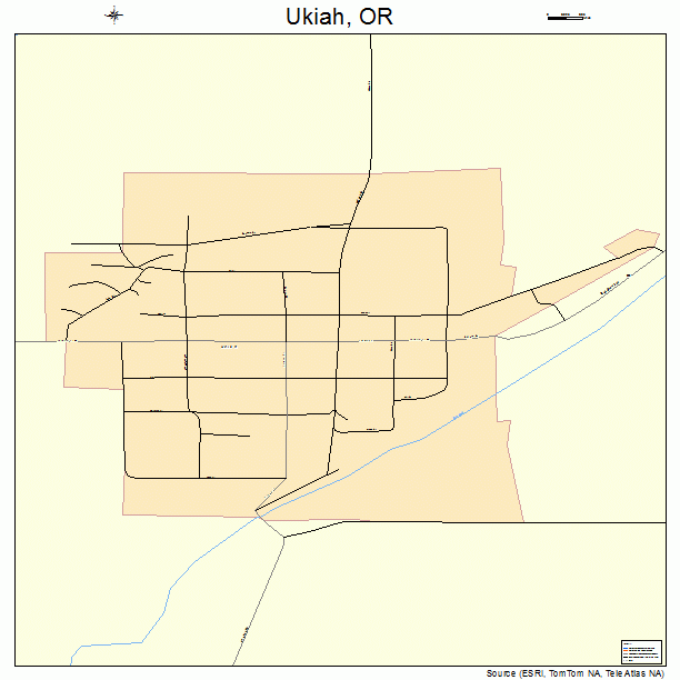 Ukiah Oregon Street Map 4175550 Ukiah Oregon Street Map 4175550
