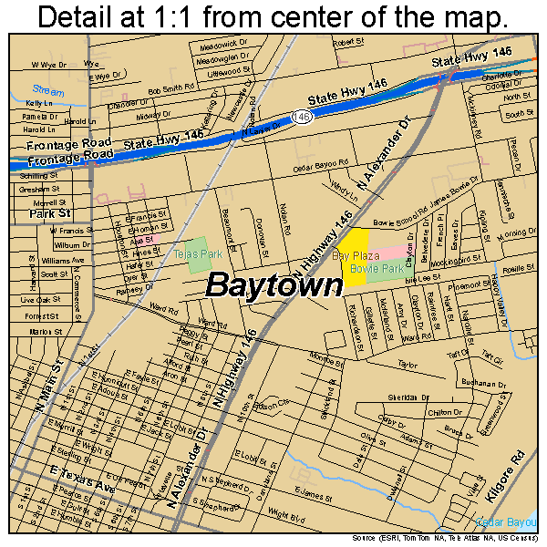 Baytown Texas Street Map 4806128