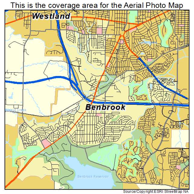 Map Of Benbrook Texas